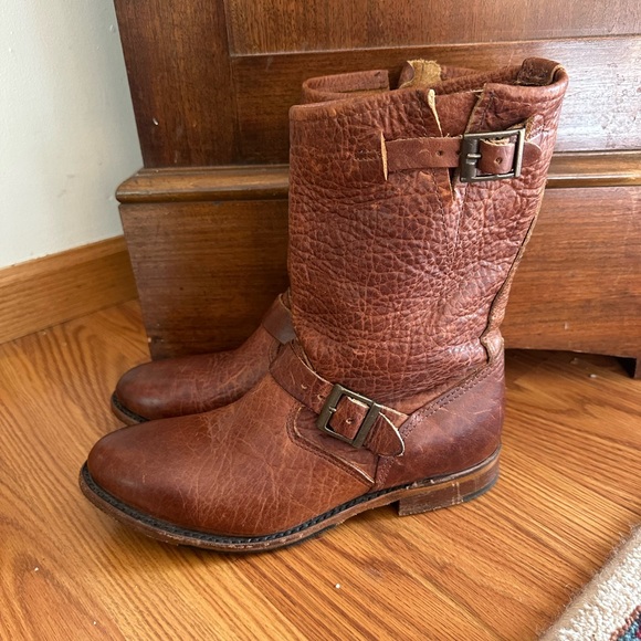 Vintage | Shoes | Vintage Shoe Company Veronica Leather Boots Sz 75 ...
